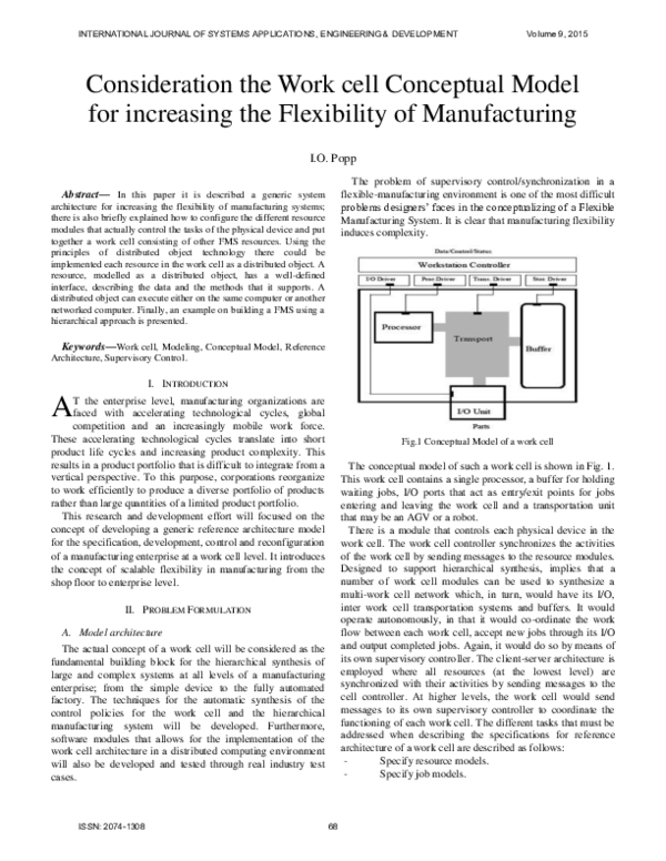(PDF) Consideration the Work cell Conceptual Model for increasing the ...