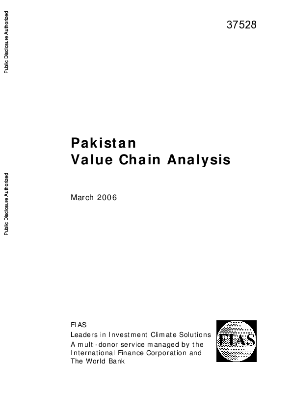 (PDF) Pakistan : value chain analysis