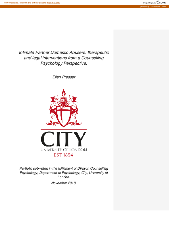 (PDF) Professionals' discursive constructions of the intimate partner ...