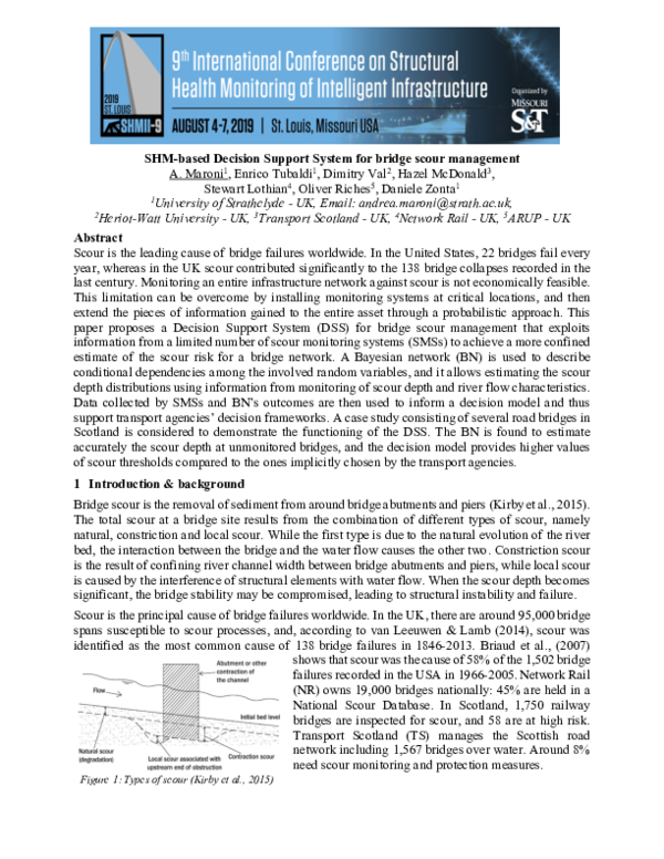 (PDF) SHM-based decision support system for bridge scour management