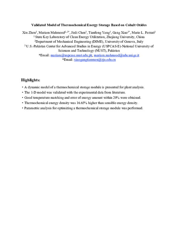 (PDF) Validated model of thermochemical energy storage based on cobalt ...