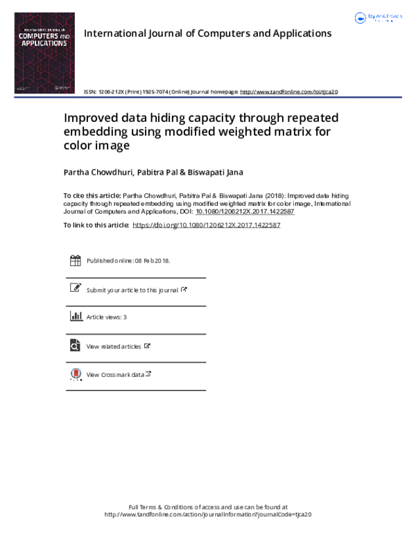 (PDF) Improved data hiding capacity through repeated embedding using modified weighted matrix ...