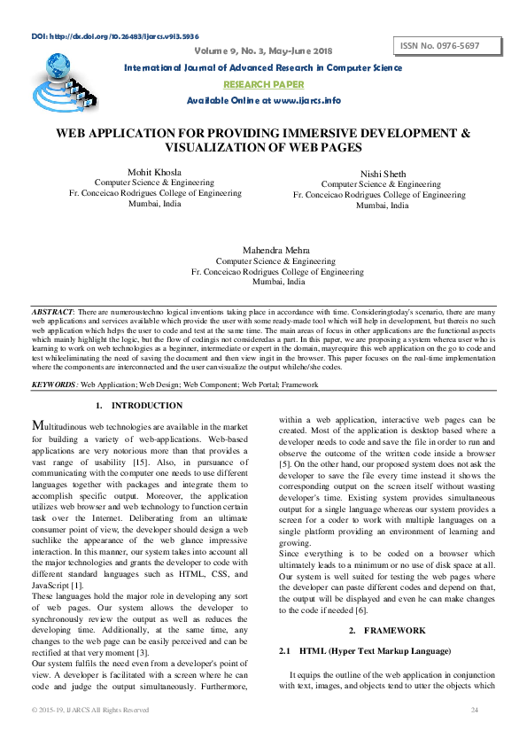 (PDF) Web Application for Providing Immersive Development Visualization ...