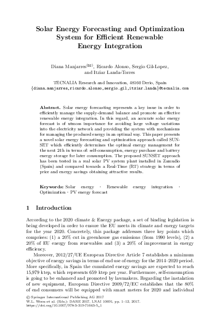 (PDF) Solar Energy Forecasting and Optimization System for Efficient ...