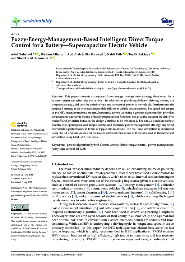 (PDF) Fuzzy-Energy-Management-Based Intelligent Direct Torque Control ...