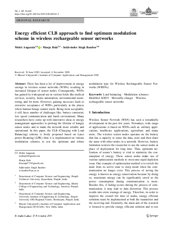 (PDF) Energy efficient CLB approach to find optimum modulation scheme in wireless rechargeable ...