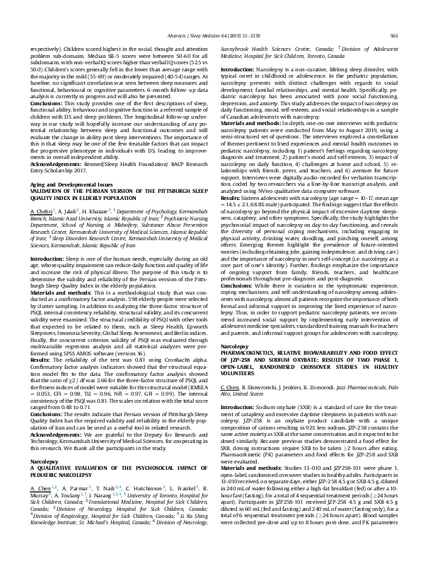Pdf Validation Of The Persian Version Of The Pittsburgh Sleep Quality Index In Elderly Population