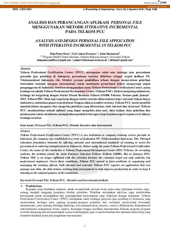 (PDF) Analisis dan Perancangan Aplikasi Personal File menggunakan Metode Itterative Incremental ...