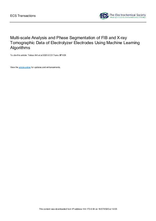 (PDF) Multi-scale Analysis and Phase Segmentation of FIB and X-ray Tomographic Data of ...