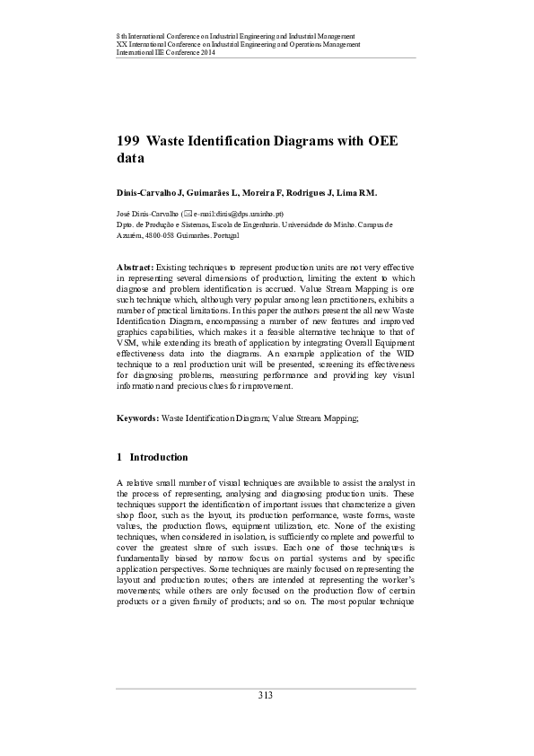 (PDF) Waste identification diagrams with OEE data