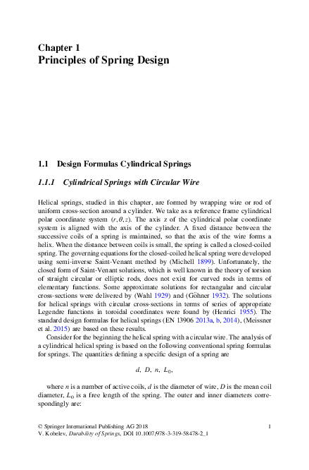 (PDF) Principles of Spring Design