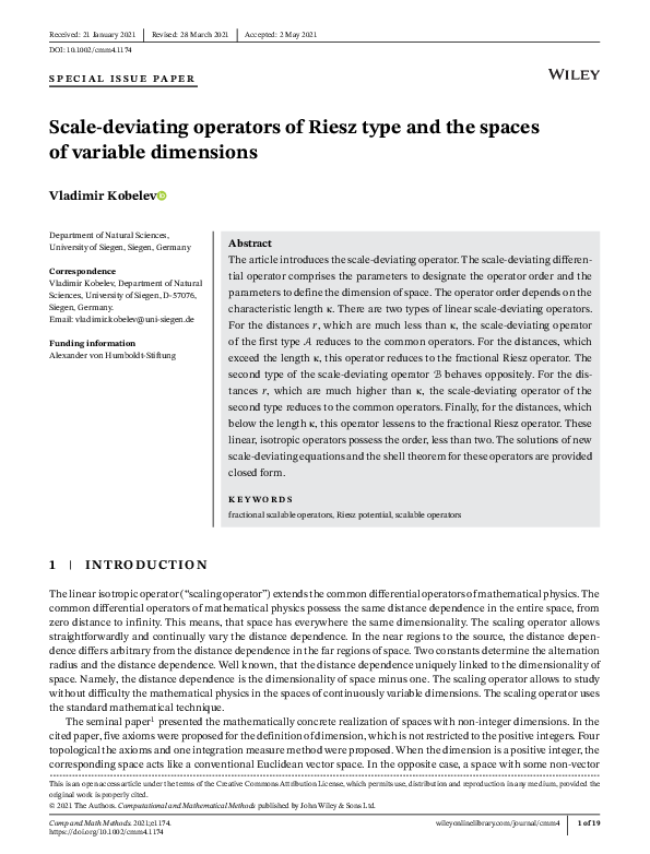 (PDF) Scale‐deviating operators of Riesz type and the spaces of ...