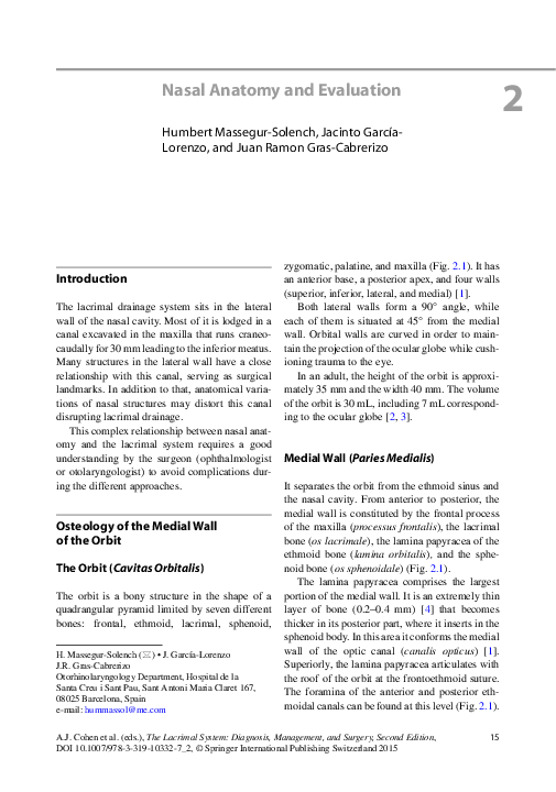 (PDF) Nasal Anatomy and Evaluation