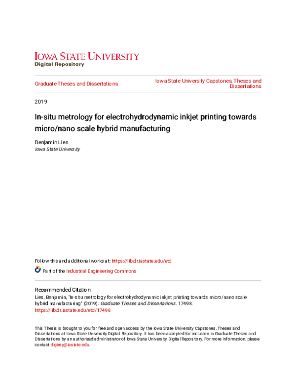 (PDF) In-situ metrology for electrohydrodynamic inkjet printing towards ...