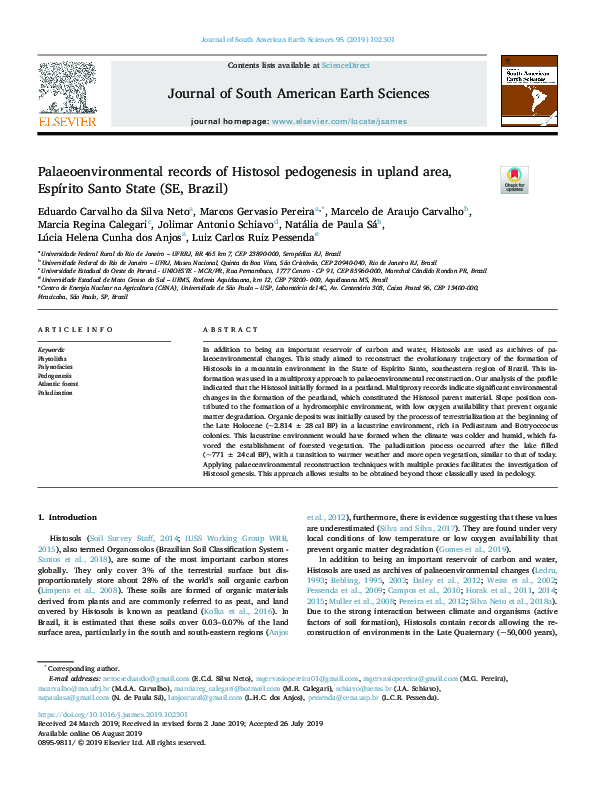 (PDF) Palaeoenvironmental records of Histosol pedogenesis in upland ...