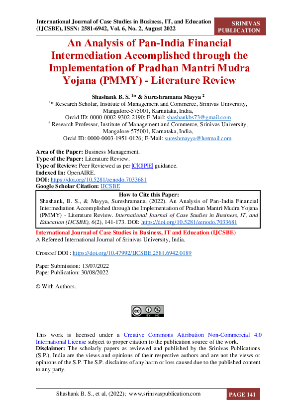 (PDF) An Analysis of Pan-India Financial Intermediation Accomplished ...