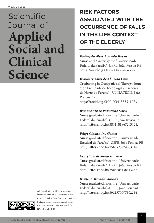 (PDF) RISK FACTORS ASSOCIATED WITH THE OCCURRENCE OF FALLS IN THE LIFE ...