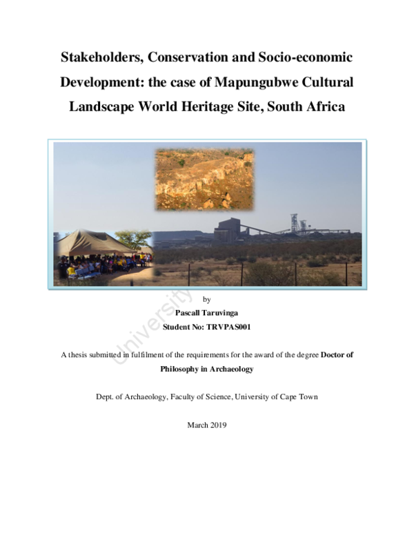 (PDF) Stakeholders, conservation and socio-economic development: the ...
