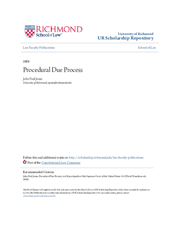 (PDF) Procedural Due Process