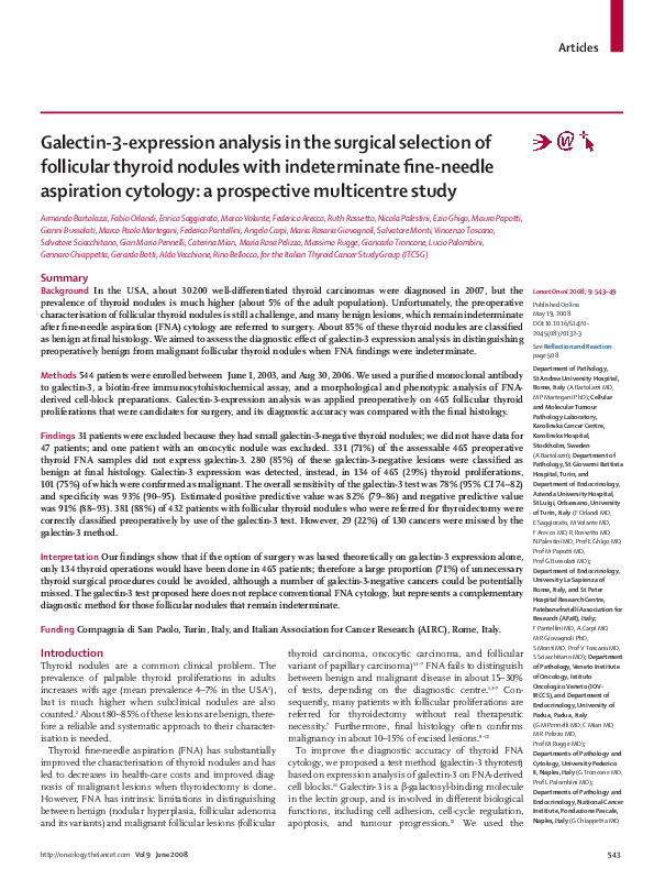 (PDF) Galectin-3-expression analysis in the surgical selection of ...