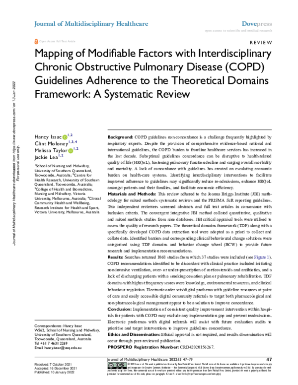 (PDF) Mapping of Modifiable Factors with Interdisciplinary Chronic ...