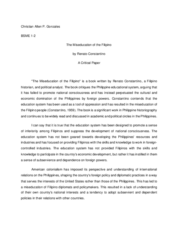 (PDF) Gonzales, Christian Allen, P. BSME 1-2 RPH Critical Paper