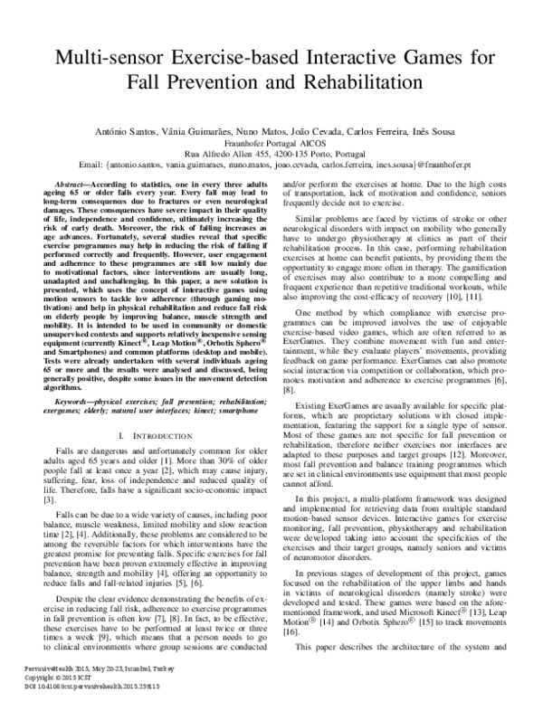 (PDF) Multi-sensor Exercise-based Interactive Games for Fall Prevention ...