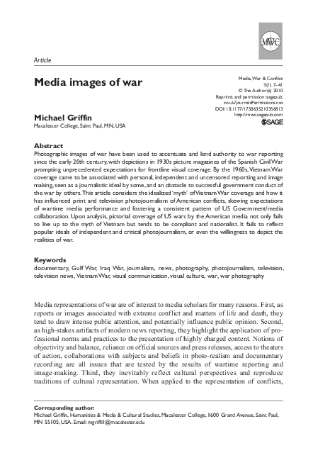 (PDF) Media images of war