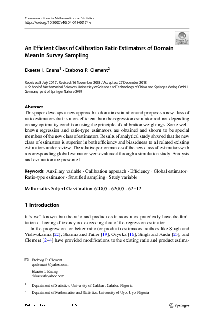 An Efficient Class Of Calibration Ratio Estimators Of Domain Mean In Survey Sampling