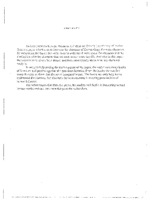 (PDF) An Interpretation Through Character and Ideas on Dorian Gray in ...