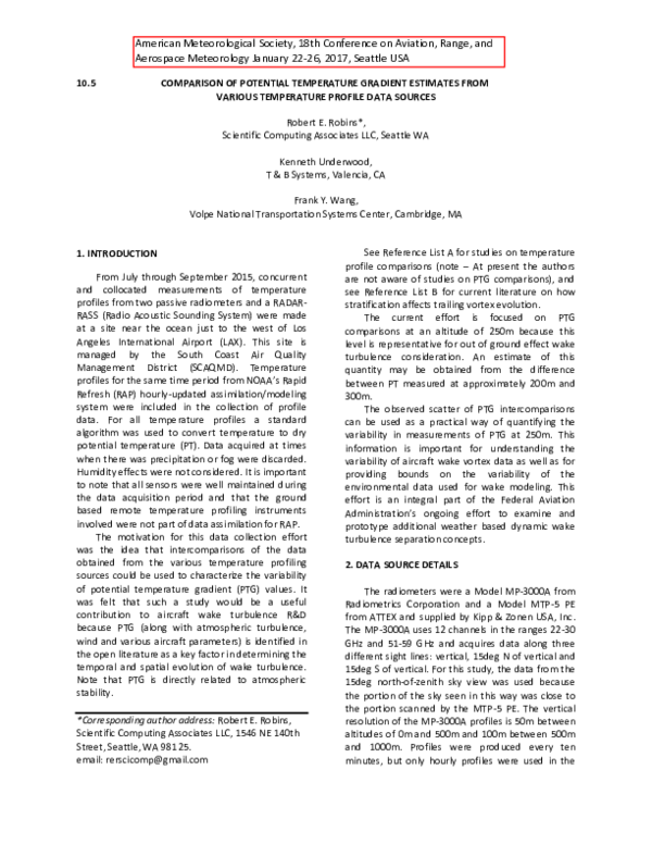(PDF) Comparison of potential temperature gradient estimates from ...