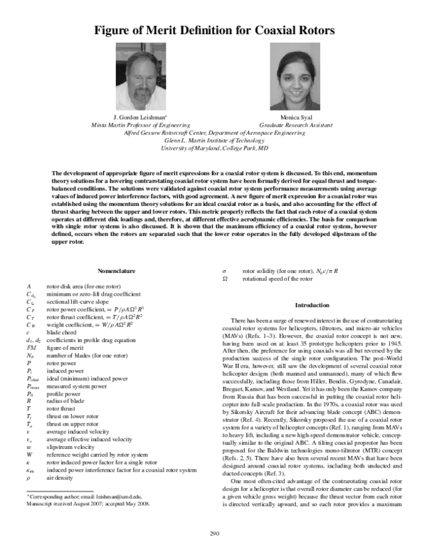 (PDF) Figure of Merit Definition for Coaxial Rotors