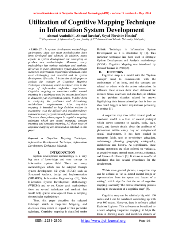 (PDF) Utilization of Cognitive Mapping Technique in Information System Development