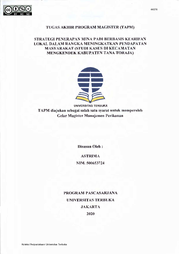 (PDF) Strategi Penerapan Mina Padi Berbasis Kearifan Lokal Dalam Rangka ...