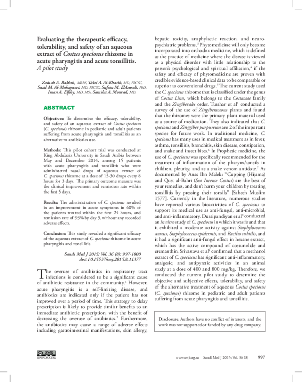 (PDF) Evaluating the therapeutic efficacy, tolerability, and safety of an aqueous extract of ...