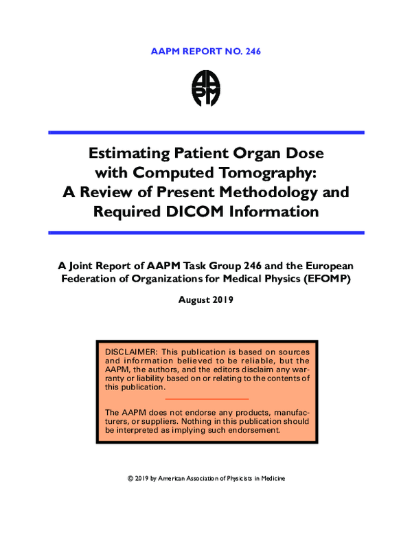 (PDF) Estimating Patient Organ Dose with Computed Tomography: A Review ...