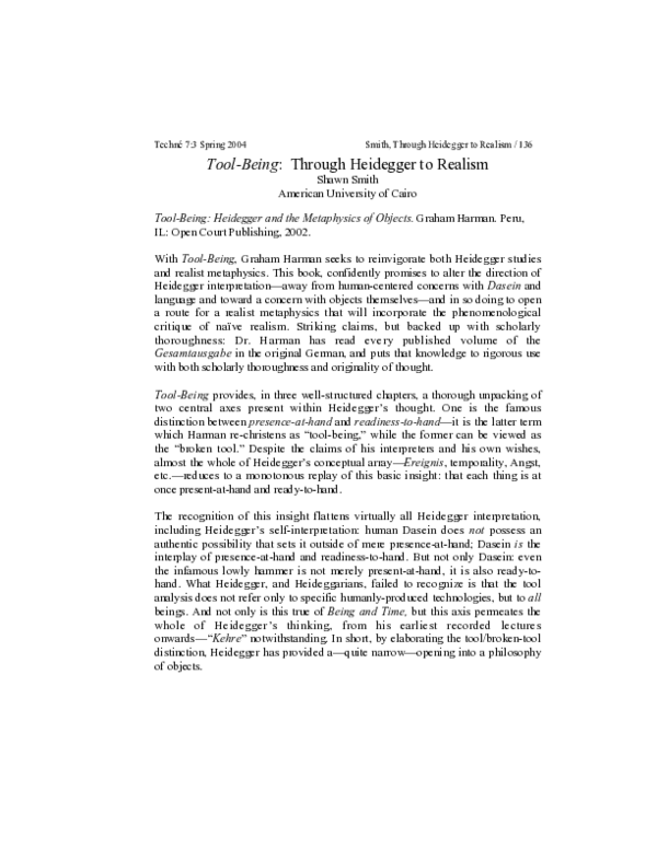 (PDF) Tool-Being
