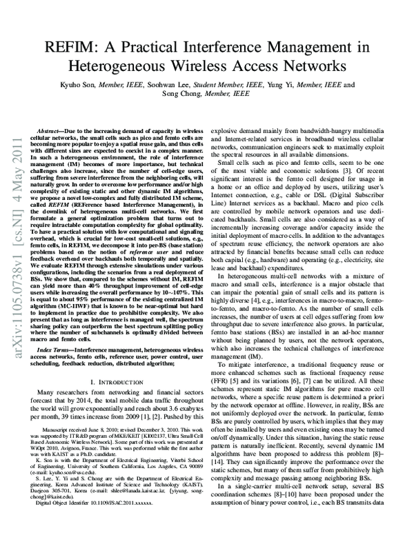(PDF) REFIM: A Practical Interference Management in Heterogeneous ...