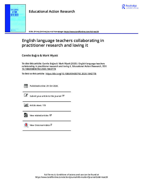 (PDF) English language teachers collaborating in practitioner research ...