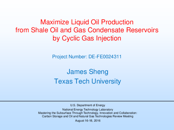 (PDF) Maximize Liquid Oil Production from Shale Oil and Gas Condensate ...