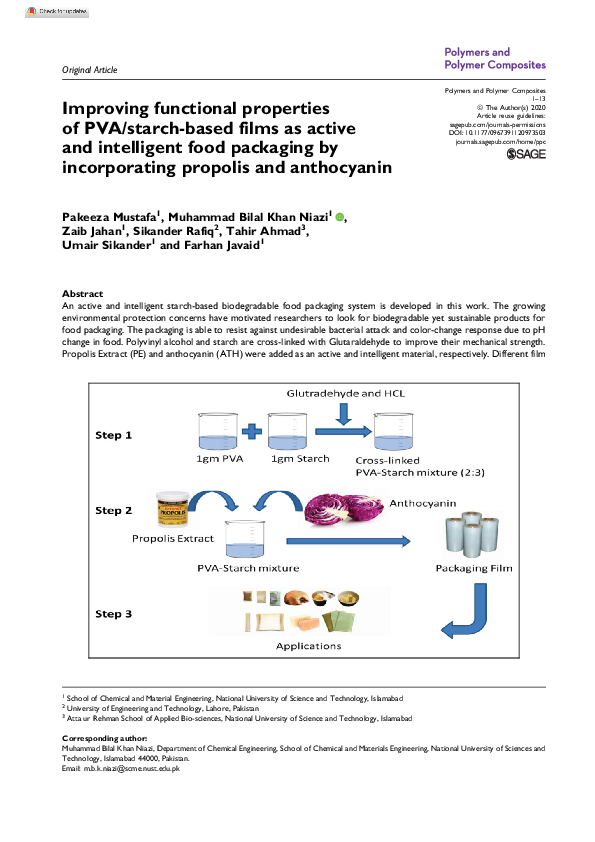 (PDF) Improving functional properties of PVA/starch-based films as active and intelligent food ...