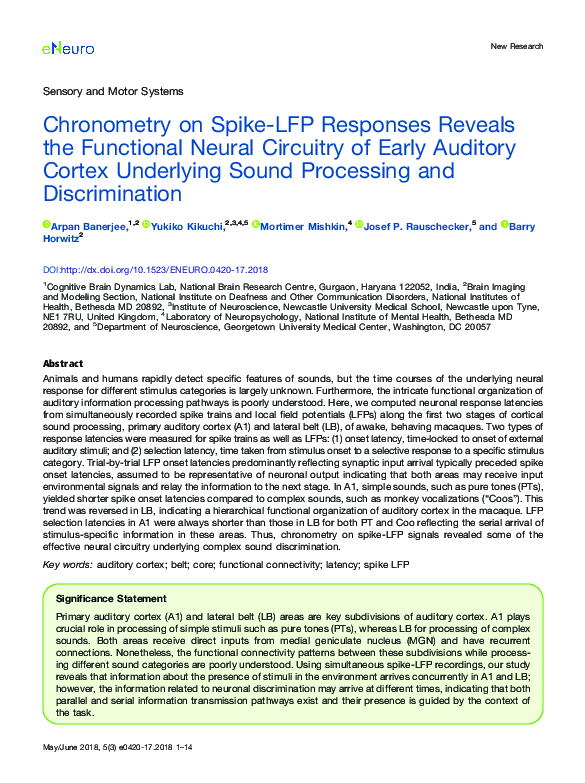 (PDF) Chronometry on Spike-LFP Responses Reveals the Functional Neural ...