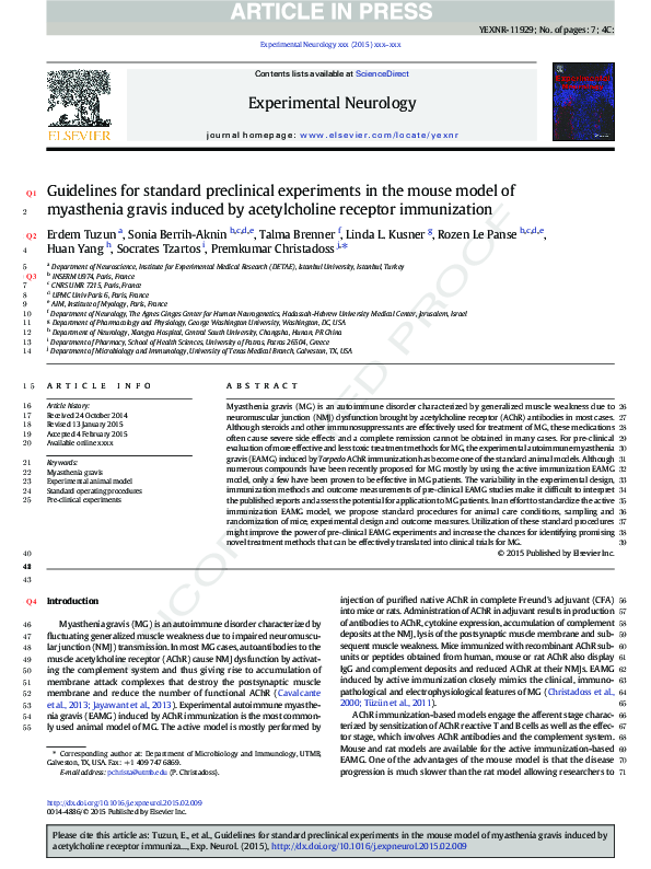 (PDF) Guidelines for standard preclinical experiments in the mouse ...