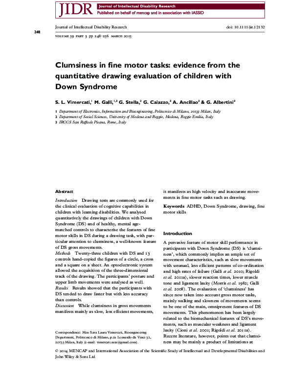 (PDF) Clumsiness in fine motor tasks: evidence from the quantitative ...