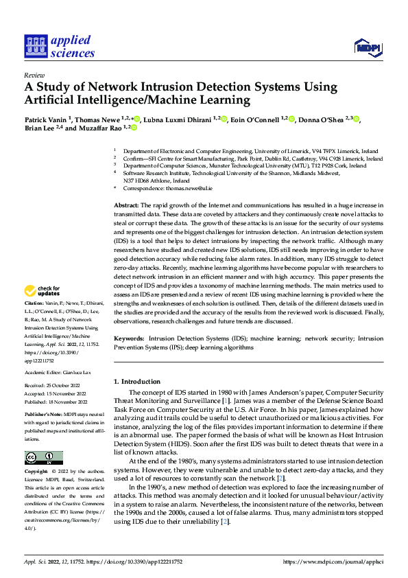 (PDF) A Study of Network Intrusion Detection Systems Using Artificial ... (PDF) A Study of Network Intrusion Detection Systems Using Artificial ...
