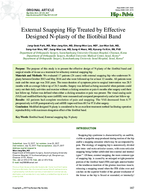 (PDF) External Snapping Hip Treated by Effective Designed N-plasty of ...