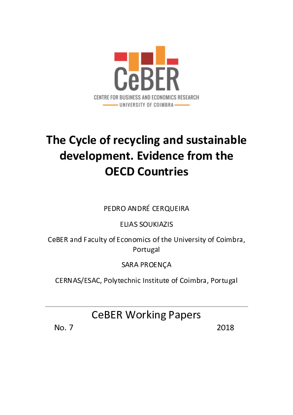 (PDF) The Cycle of recycling and sustainable development. Evidence from ...