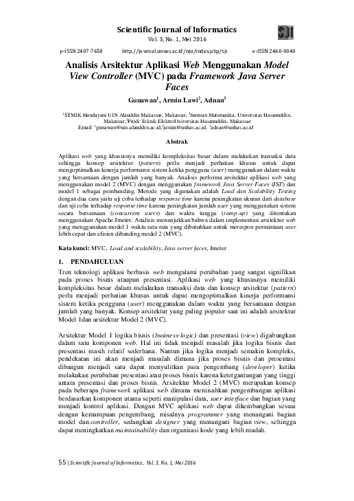 (PDF) Analisis Arsitektur Aplikasi Web Menggunakan Model View Controller (MVC) pada Framework ...