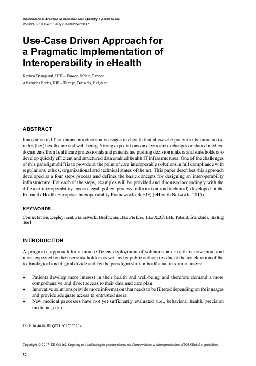 Pdf Use Case Driven Approach For A Pragmatic Implementation Of