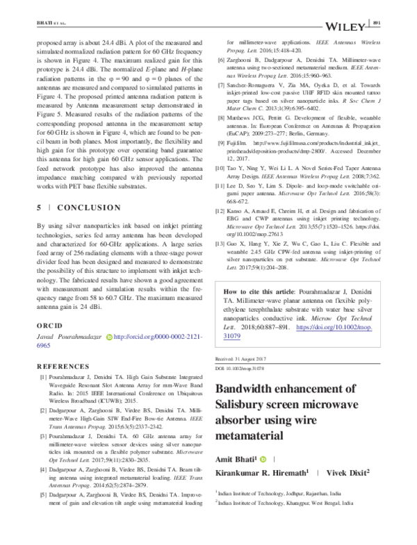 (PDF) Bandwidth enhancement of Salisbury screen microwave absorber ...